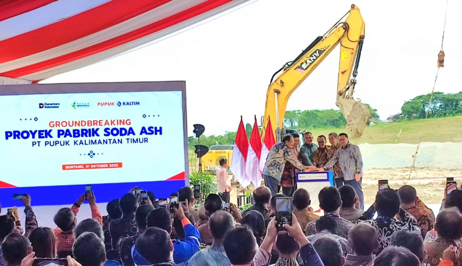 PKT Groundbreaking Pabrik Soda Ash Pertama di Indonesia - RADAR BONTANG