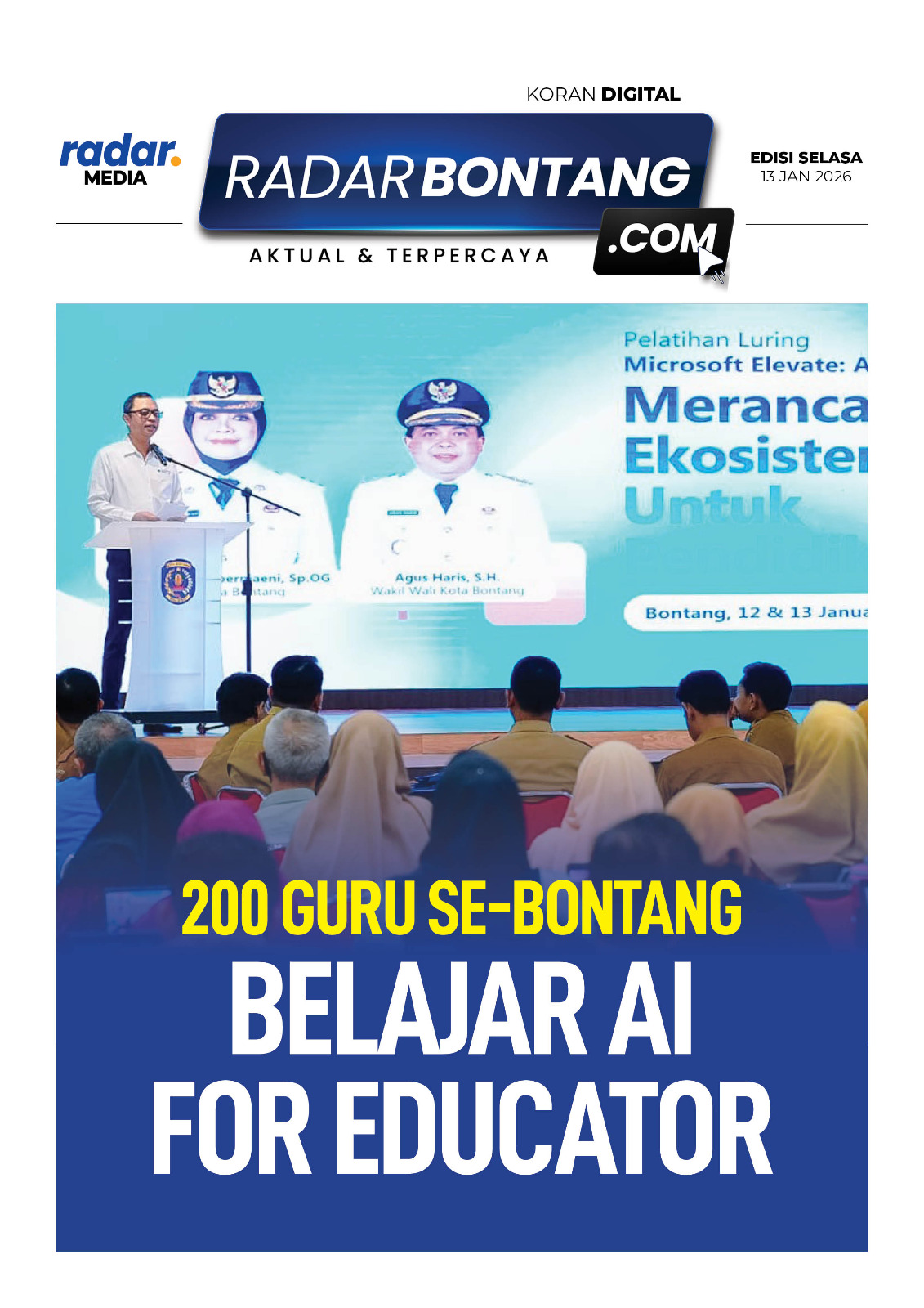 200 Guru Se-Bontang Belajar AI for Educator - RADAR BONTANG